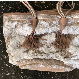 SHASHI | Bags | Shashi Belly Tote Natural Tassel Beige Boho | Poshmark